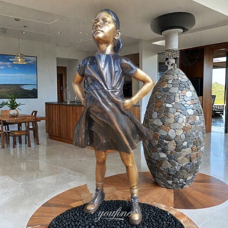 Custom Famous Bronze Fearless Girl Statue Replica