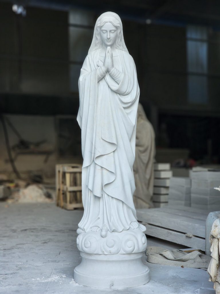 Marble Praying Virgin Mary Statue - YouFine Sculpture