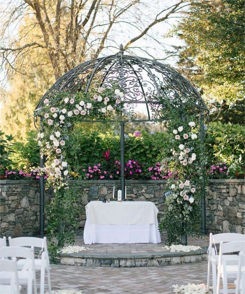 Top 10 Popular Round Wrought Iron Wedding Gazebo - YouFine