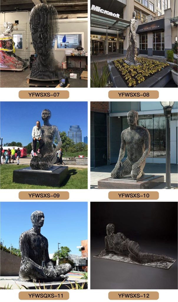 Outdoor Standing Stainless Steel Disappearing Statue