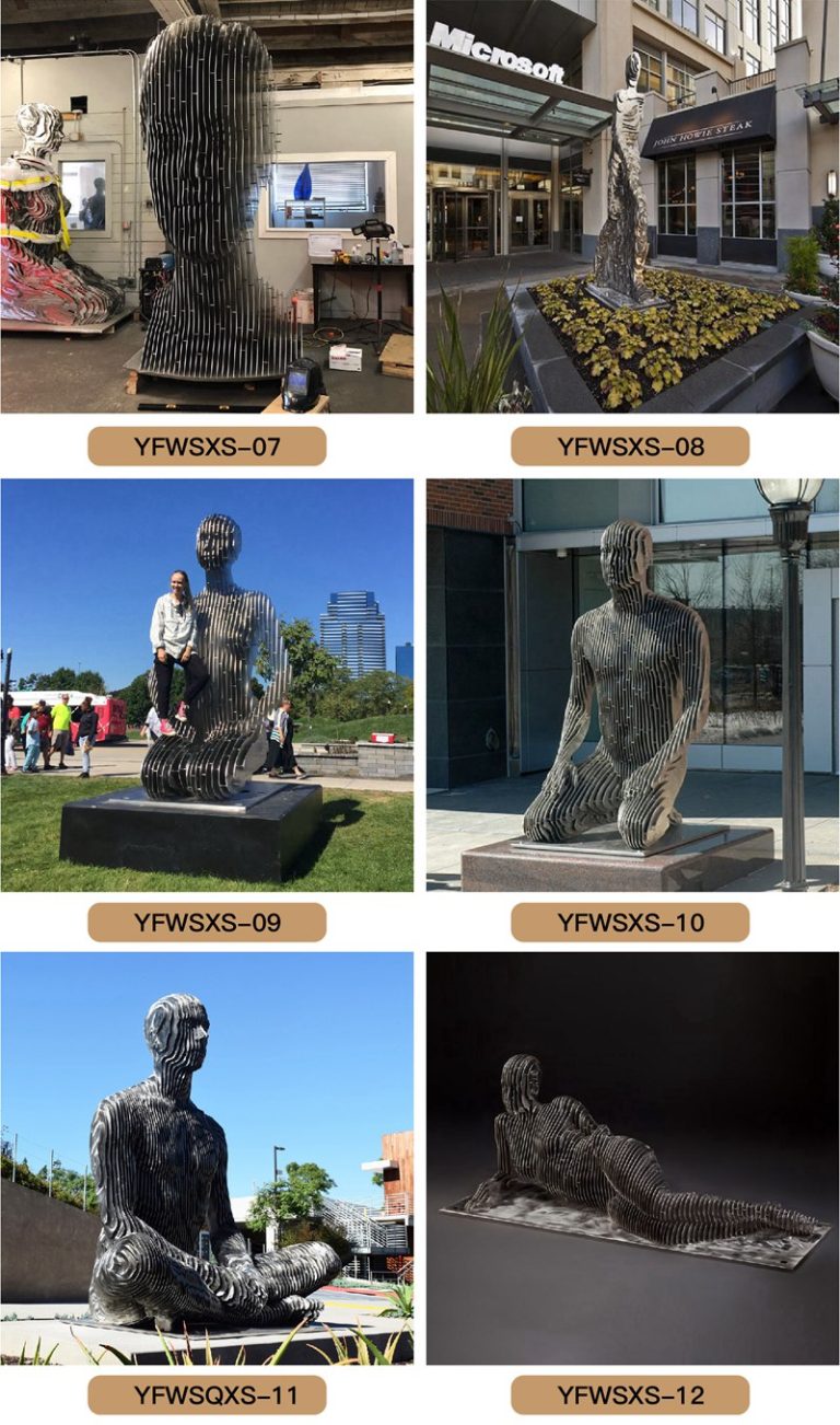 Outdoor Standing Stainless Steel Disappearing Statue
