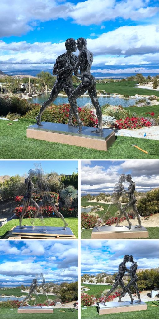 Outdoor Standing Stainless Steel Disappearing Statue