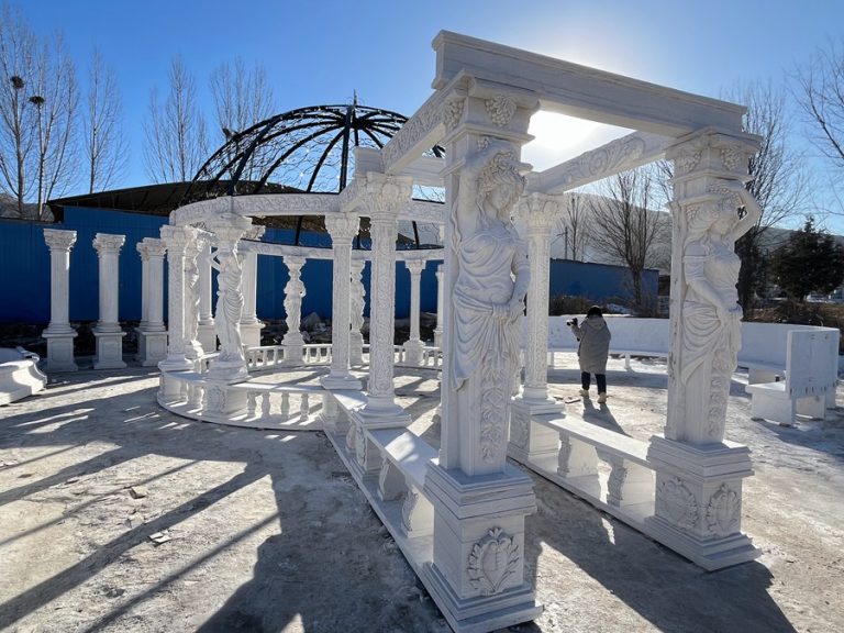 Large Marble Roman Style Gazebo