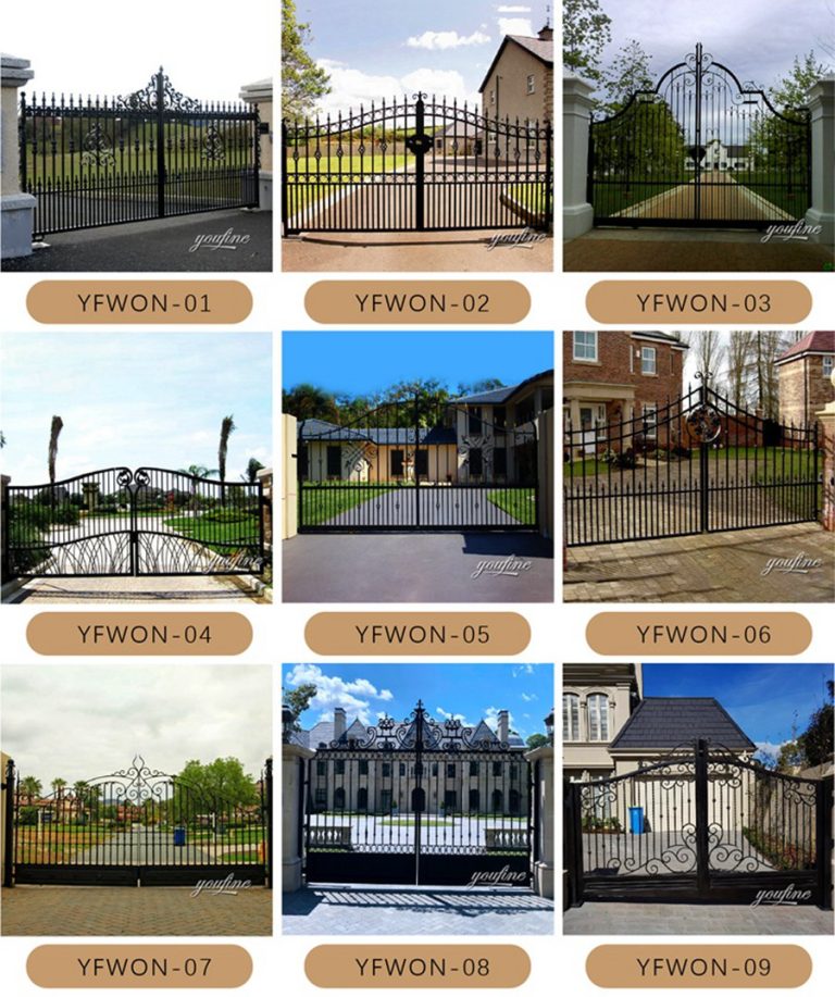 Decorative Custom Wrought Iron Gate for Sale - YouFine Sculpture