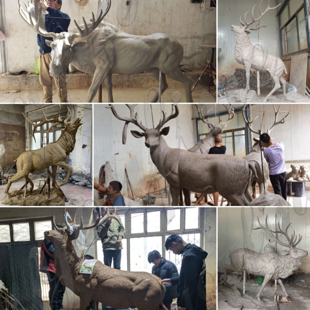 Outdoor Bronze Life Size Elk Statues for Sale - YouFine Sculpture
