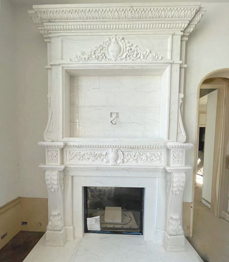 Double Layer Modern Overmantel Fireplace