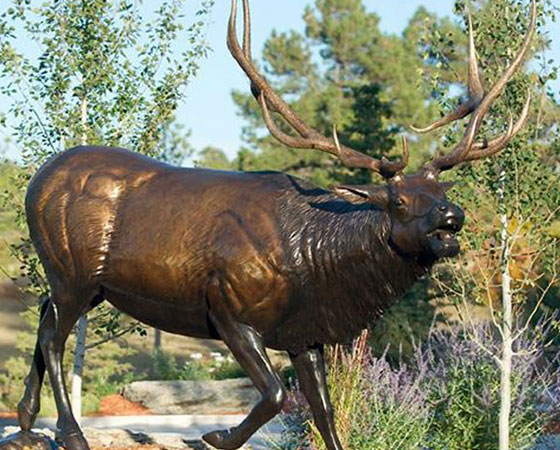 Outdoor Bronze Life Size Elk Statues for Sale - YouFine Sculpture