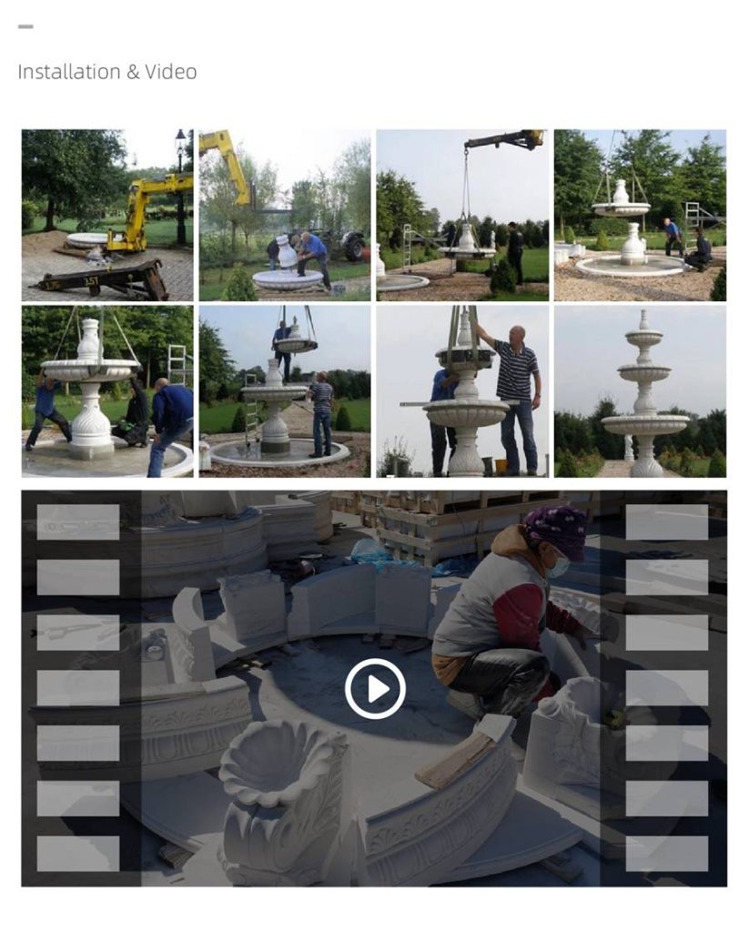 Outdoor Large Marble Fountain with Statues