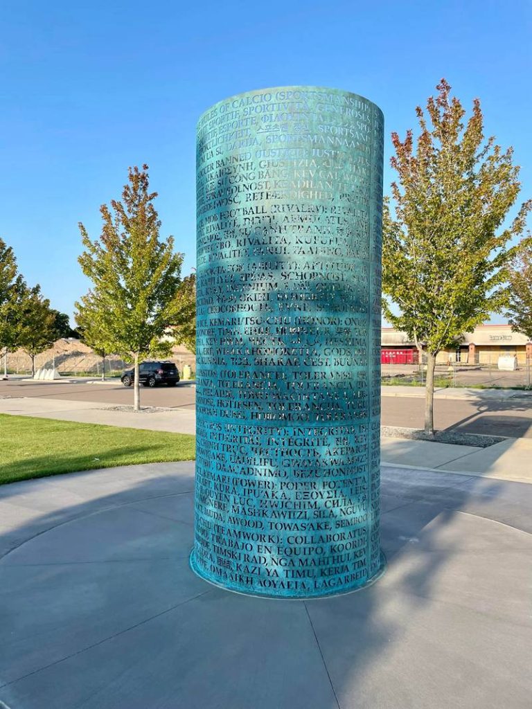 Square Metal Letter Sculpture Art Project with Lights