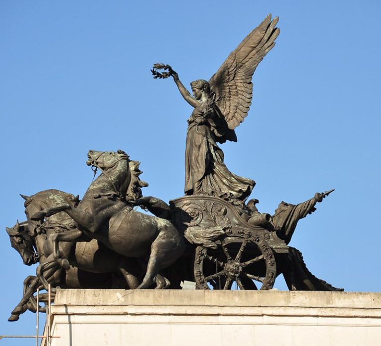 Large Bronze Braunschweiger Quadriga Statue