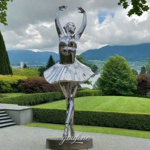 Modern Metal Ballerina Sculpture for Outdoor