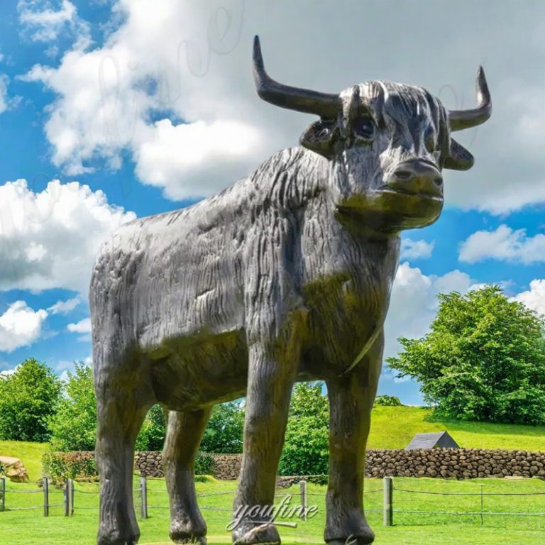 Bronze Large Outdoor Highland Cow Statue - YouFine