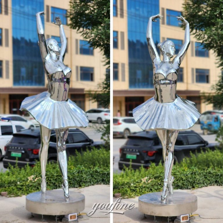 Modern Metal Ballerina Sculpture for Outdoor