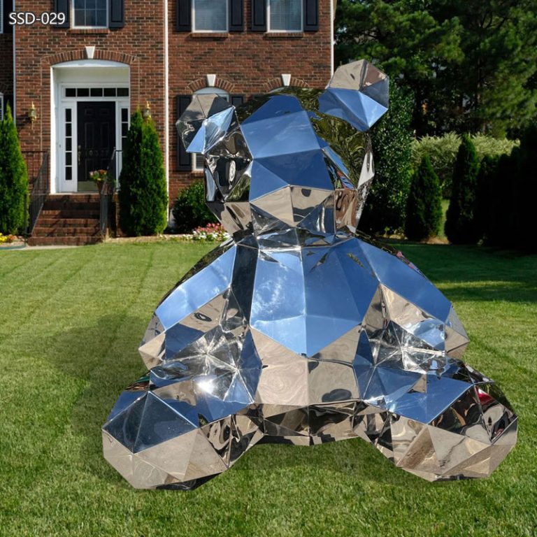 Stainless Steel Geometric Bear Sculpture