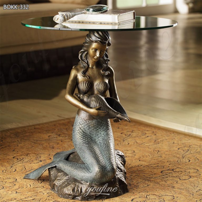 Bronze Mermaid Coffee Table - YouFine Sculpture