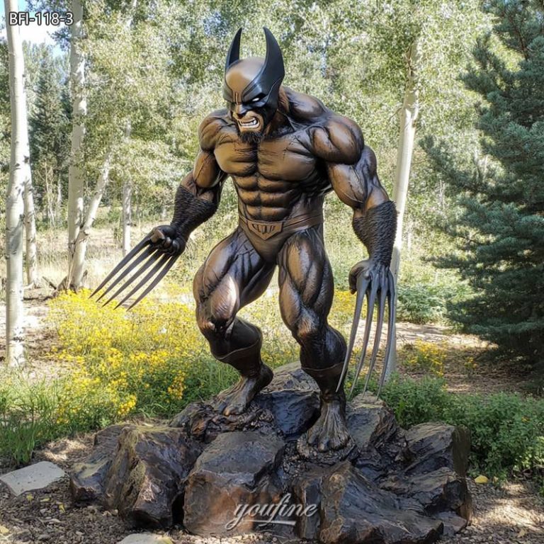 Custom Bronze Life Size Wolverine Statue