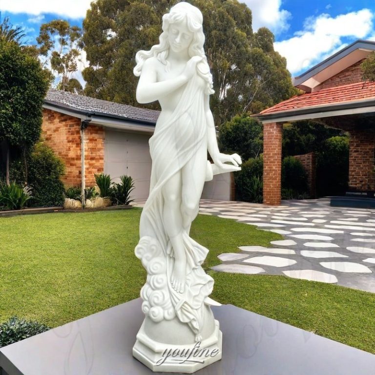 Marble Moon Goddess Garden Statue