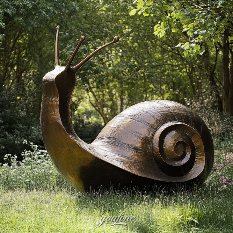 Bronze Large Garden Snail Statue