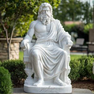 Greek God Marble Statue of Zeus