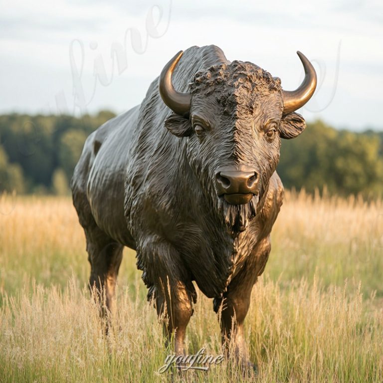 High Plains Drifter Bronze Bison Sculpture for Sale