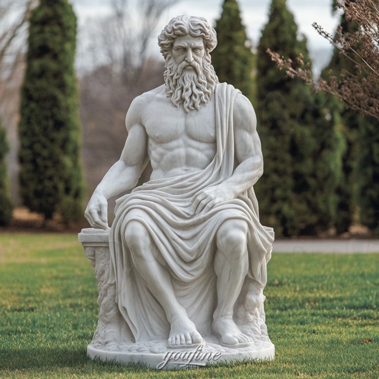 Greek God Marble Statue of Zeus