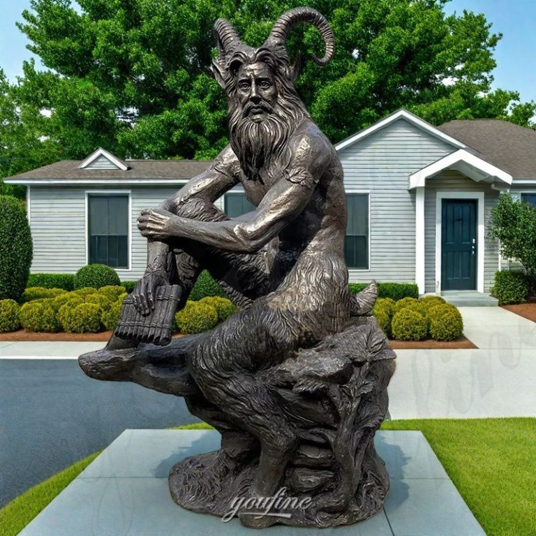 Bronze Greek God Pan Garden Statue for Sale