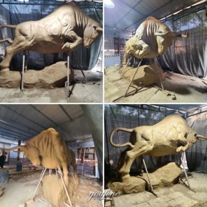 Large Bronze Golden Bull Statue