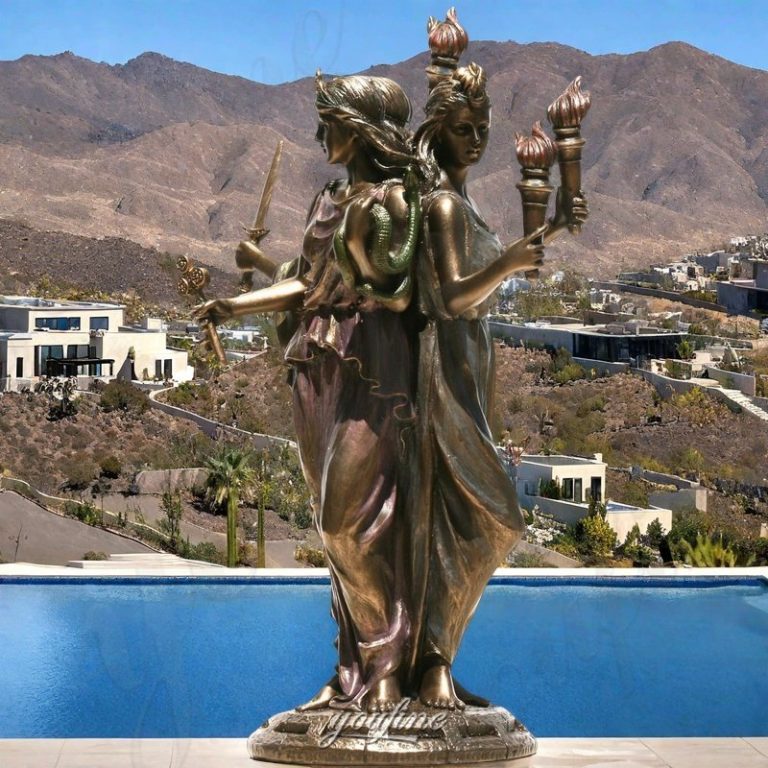 Bronze Goddess Hecate Statue for Sale
