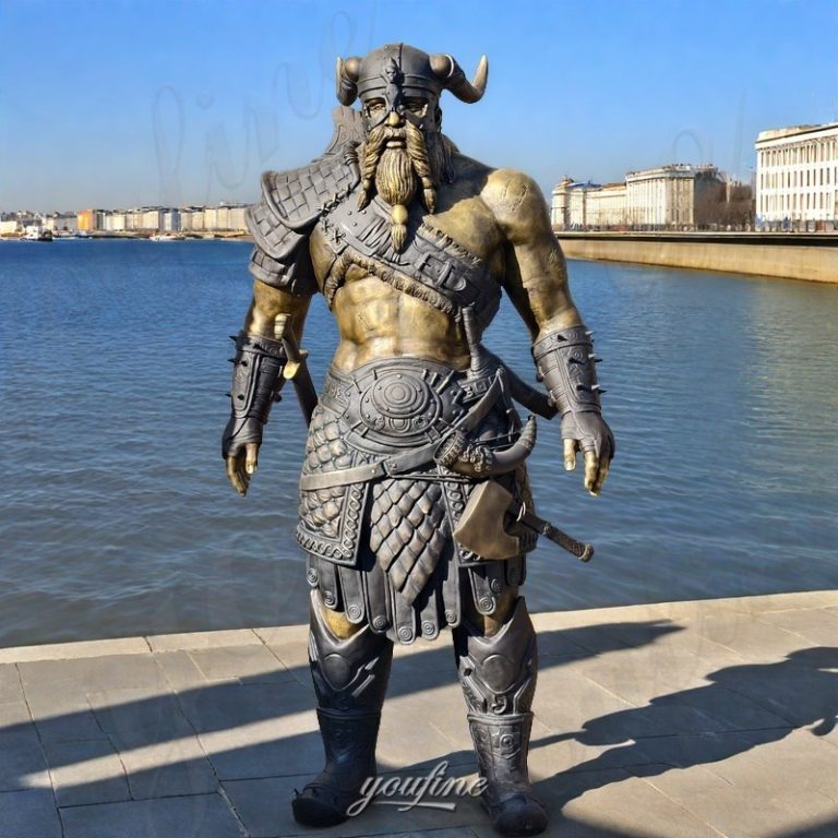 Life Size Bronze Viking Statue for Sale